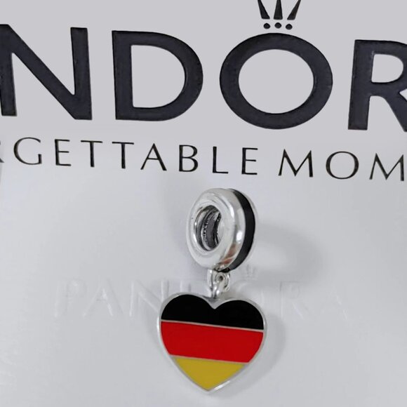Pandora | Jewelry | Pandora Germany Flag Dangle Charm Heart Flag ...